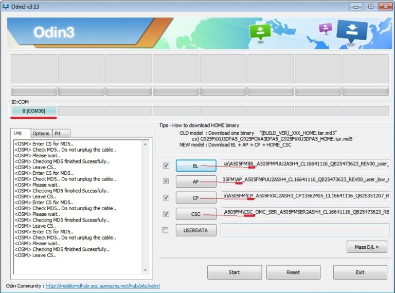 Прошивка смартфонов Samsung программой Odin